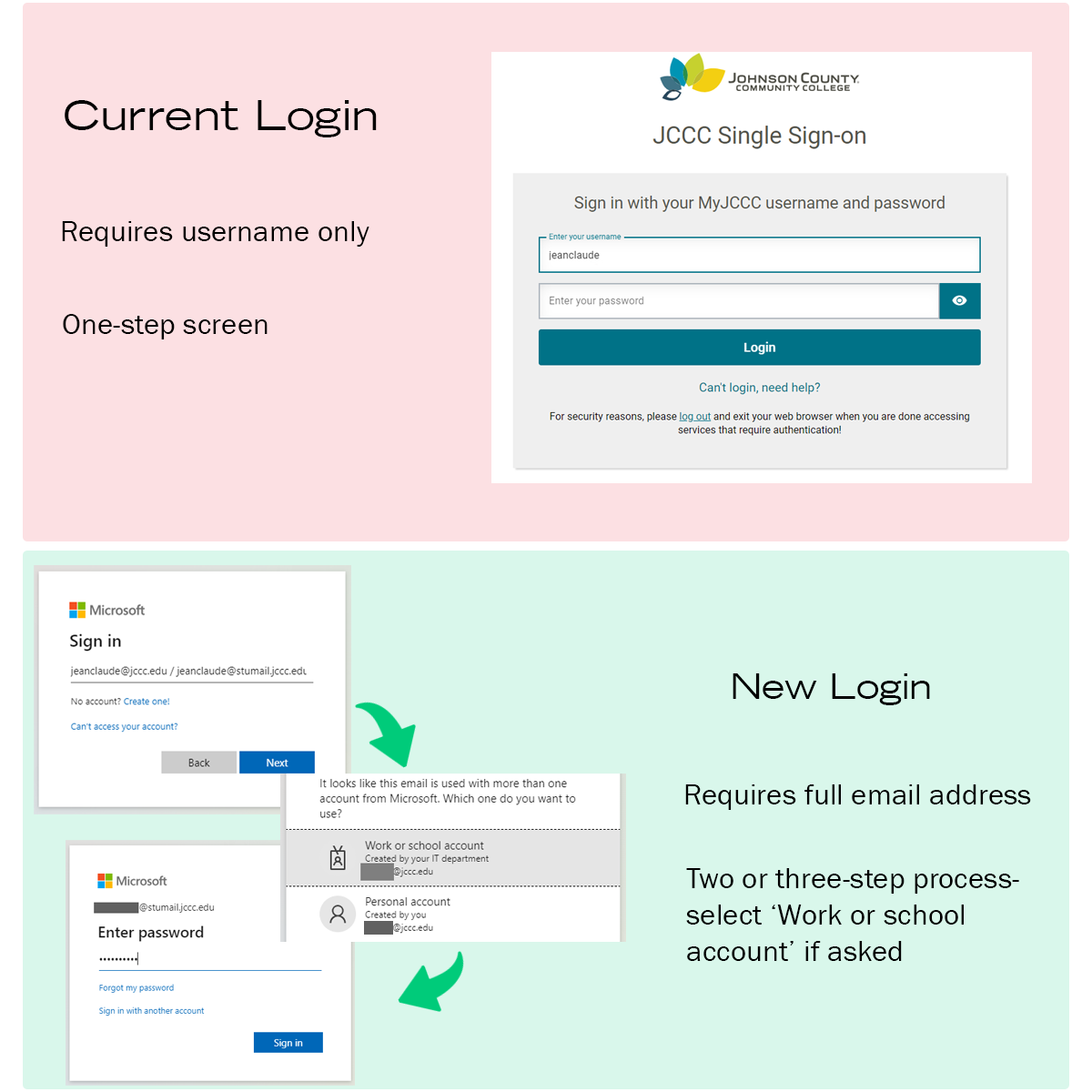 SSO change graphic – student – Teaching & Learning